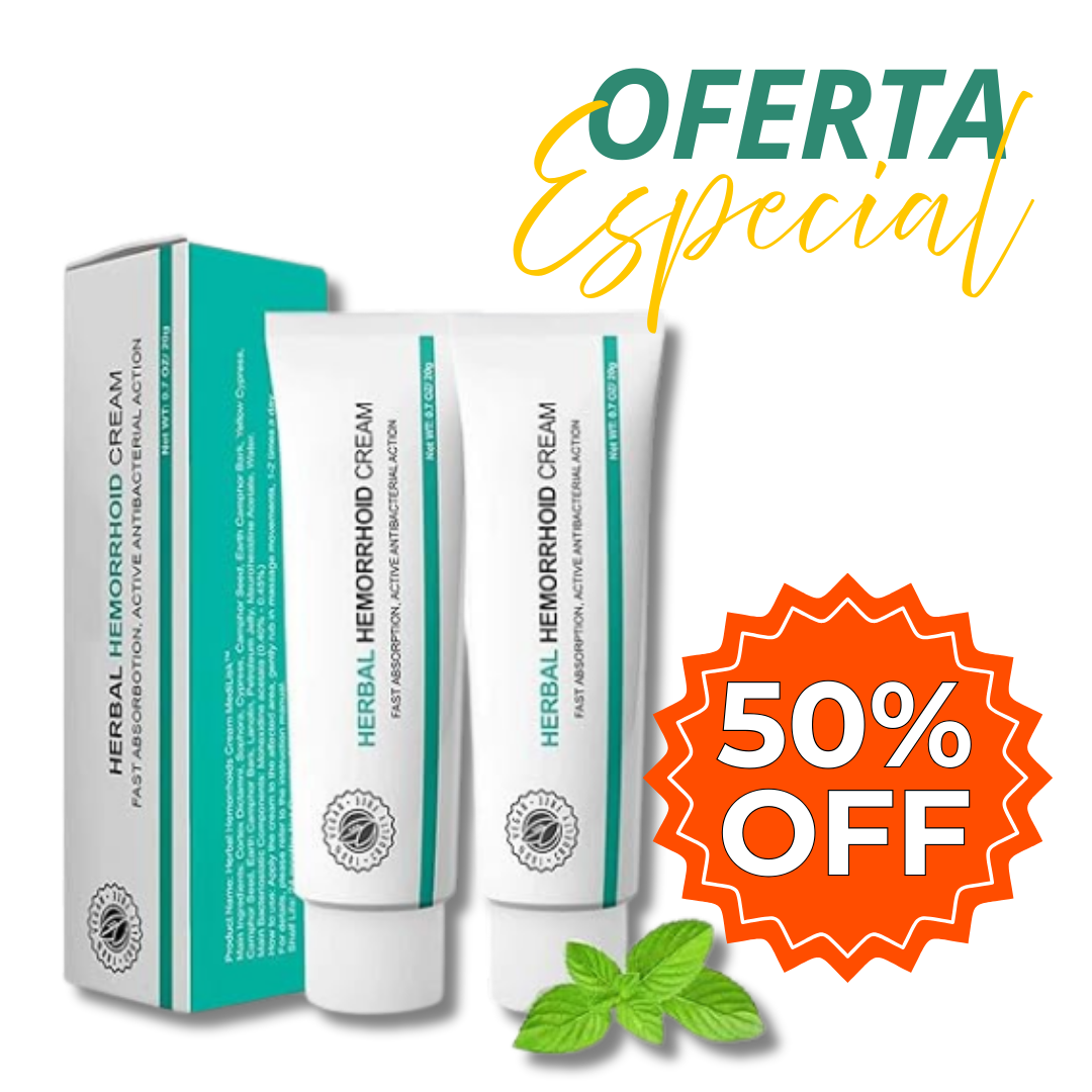 2 x CREMA HERBAL PARA HEMORROIDES - ¡ALIVIO INMEDIATO DEL DOLOR!